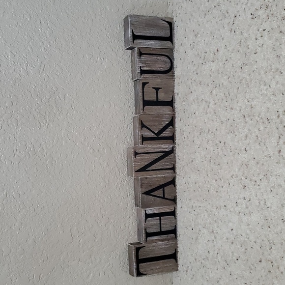 Accents | Thankful Block Sign | Poshmark